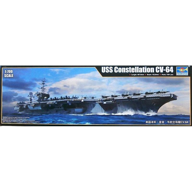 Maquette Porte-avions Uss Constellation Cv-64 Trumpeter 06715 1/700ème ...
