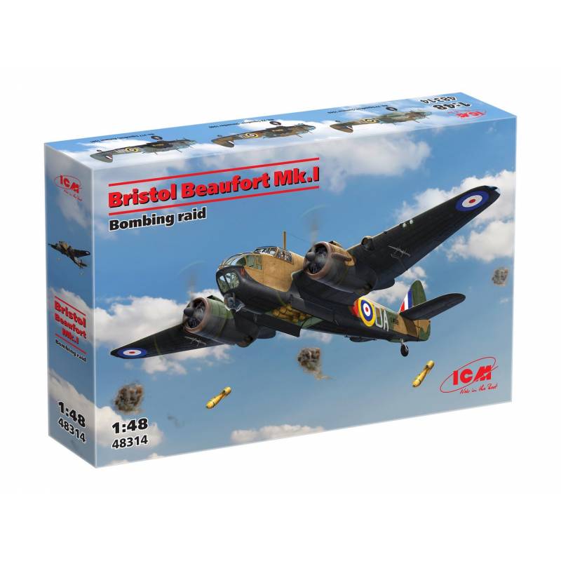Modellflugzeug Bristol Beaufort Mk.I. Bombenangriff |ICM|48314| 1:48 ...