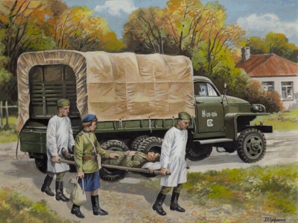 Studebaker US6 with Soviet Medical Personnel - Maquette Char Promo